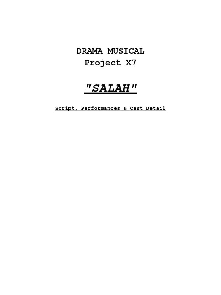 Skrip Drama Musical "Salah" | PDF