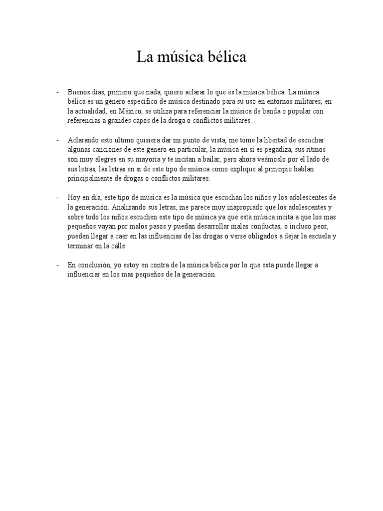 La Música Bélica | PDF