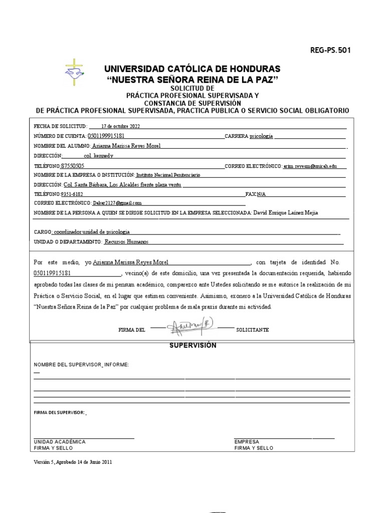 Reg-Ps.501 Arianna Reyes Morel | PDF