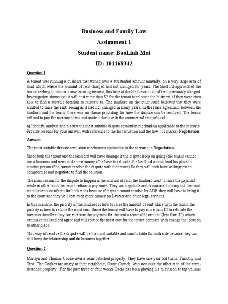 Law Assignment 1 | PDF | Fiduciary | Negligence