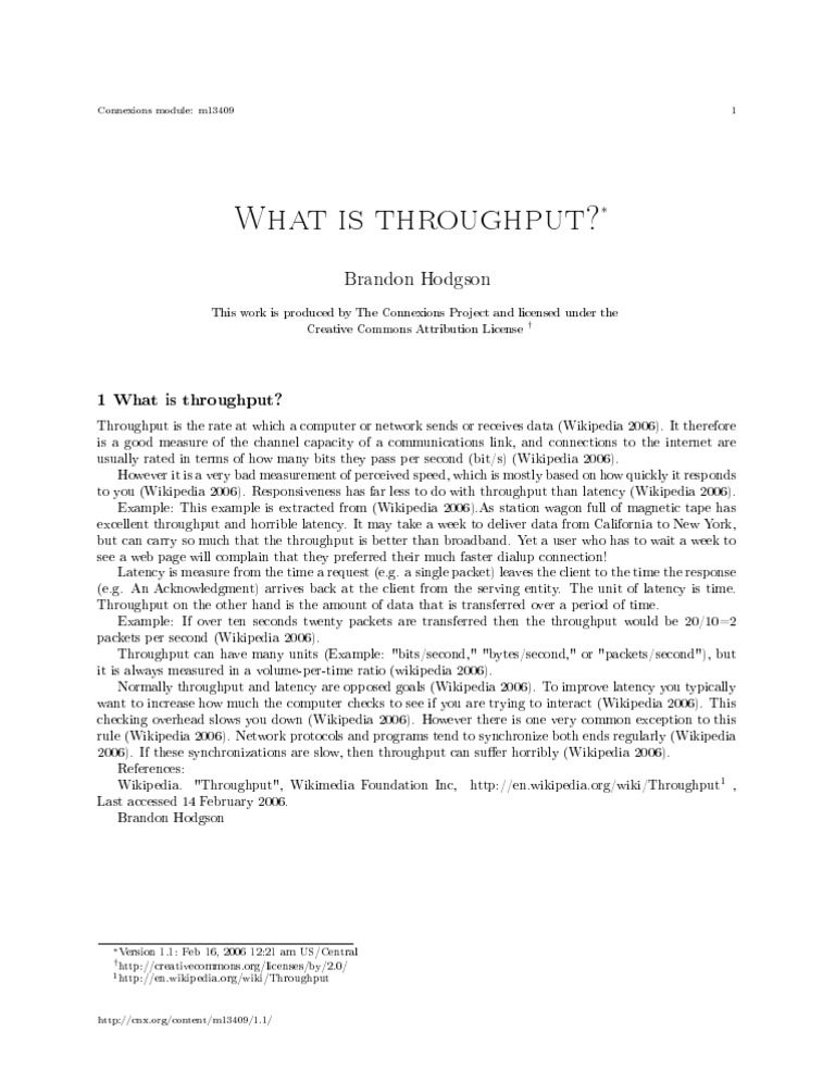 Throughput | PDF