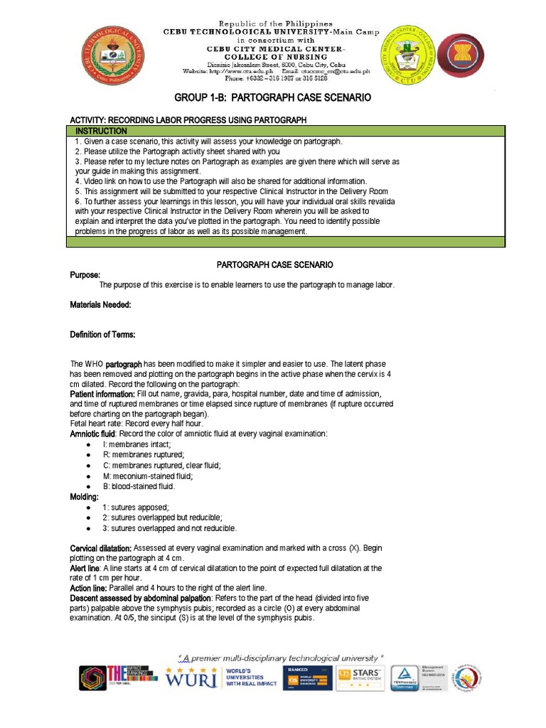 PARTOGRAPH ACTIVITY (2nd Sem) | PDF