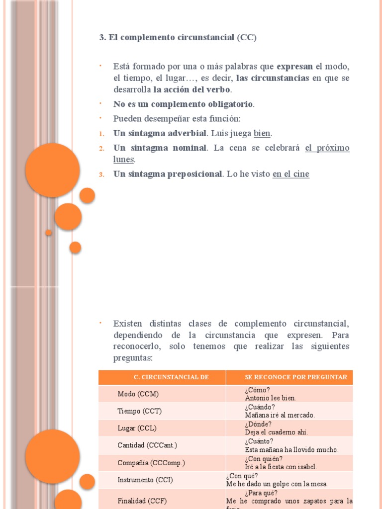 Complemento Circunstancial | PDF
