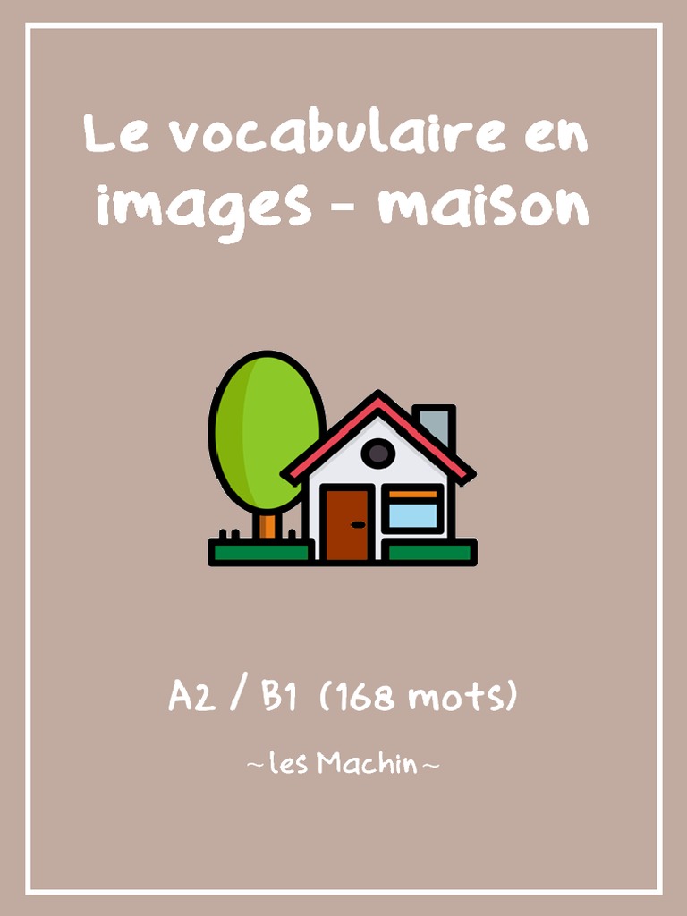 Vocabulaire de la maison en images | PDF