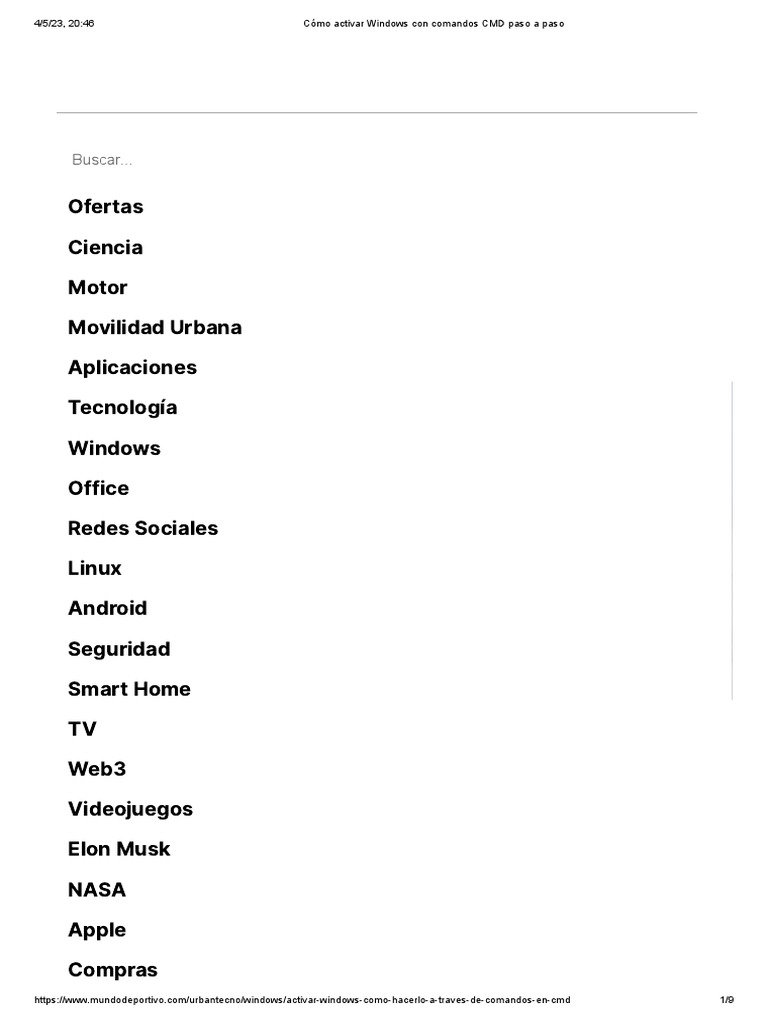 Activar Windows con CMD: Guía Rápida | PDF | Windows 10 | Microsoft Windows