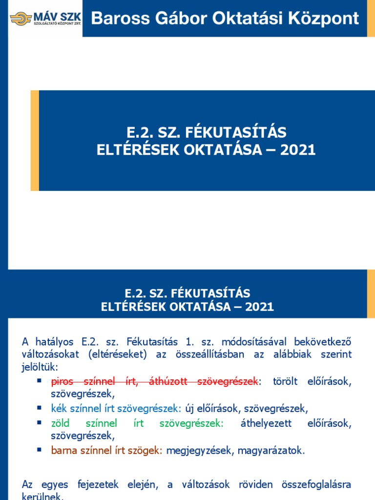Ált - Forgalmi - E.2. Eltérés-2021 - Ver210525 | PDF