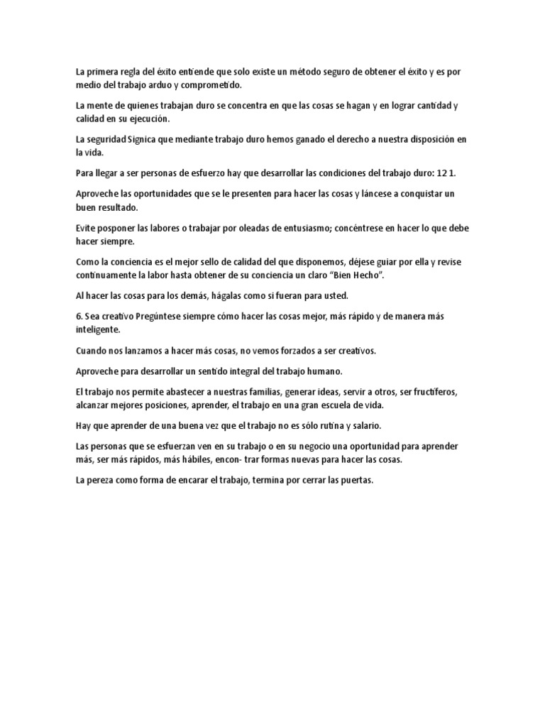 La Primera Regla Del Éxito Entiende Que Solo Existe Un Método Seguro de ...