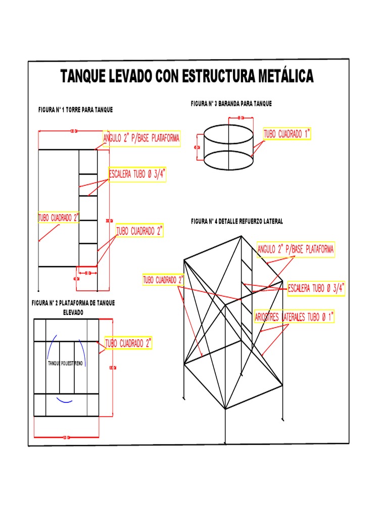 Plano Tanque Elevado | PDF