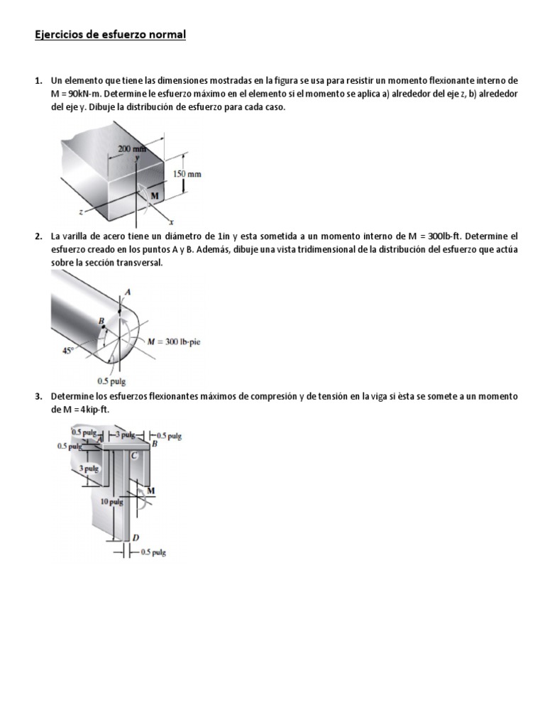 Cálculo de Esfuerzos en Vigas y Varillas | PDF | Ciencia y matemáticas