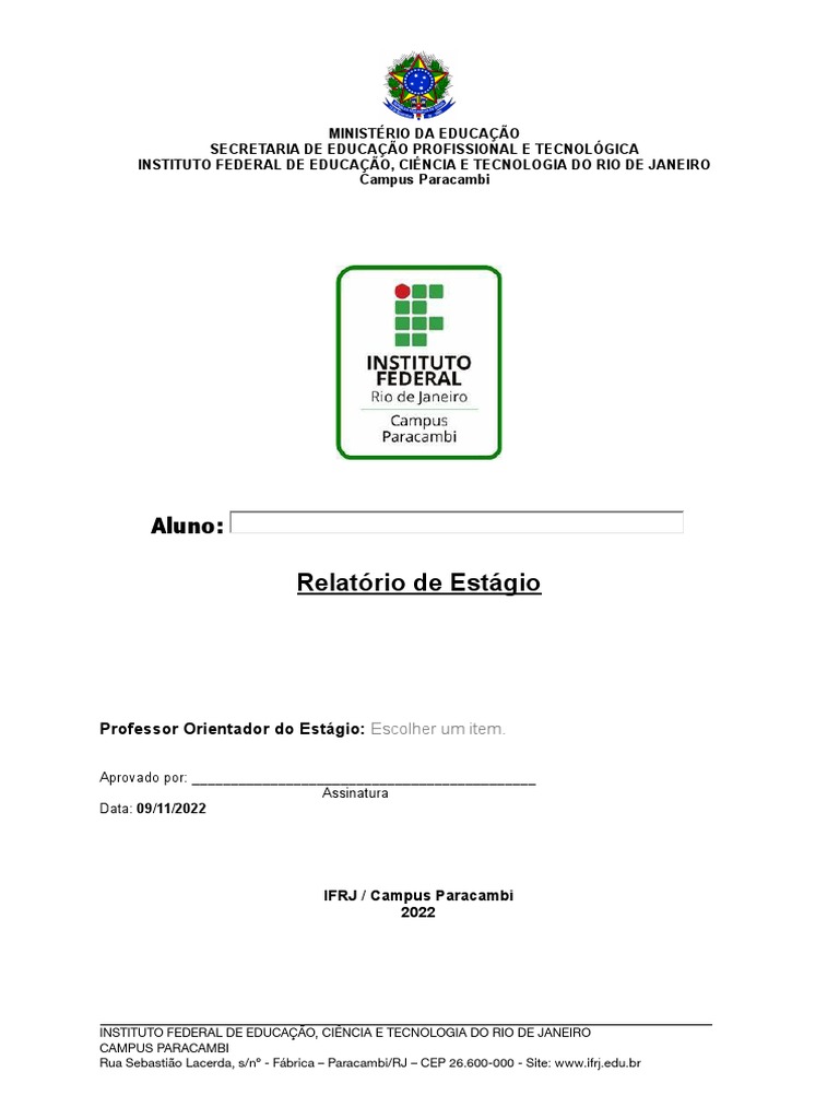 2. CAPA DE RELATÓRIO - MEC - EDITÁVEL.docx | PDF