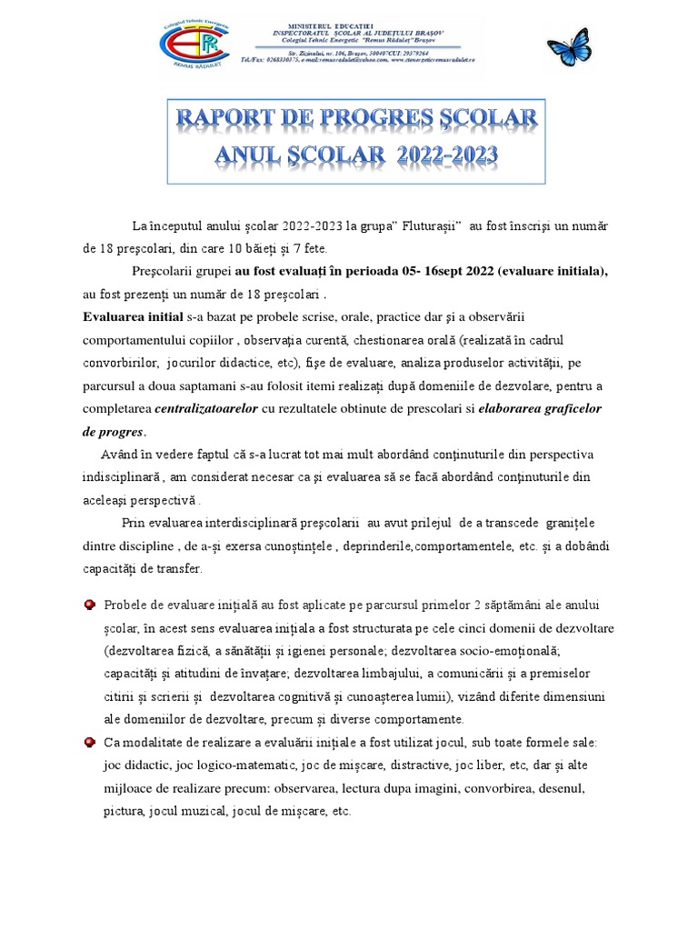 Raport de Progres | PDF