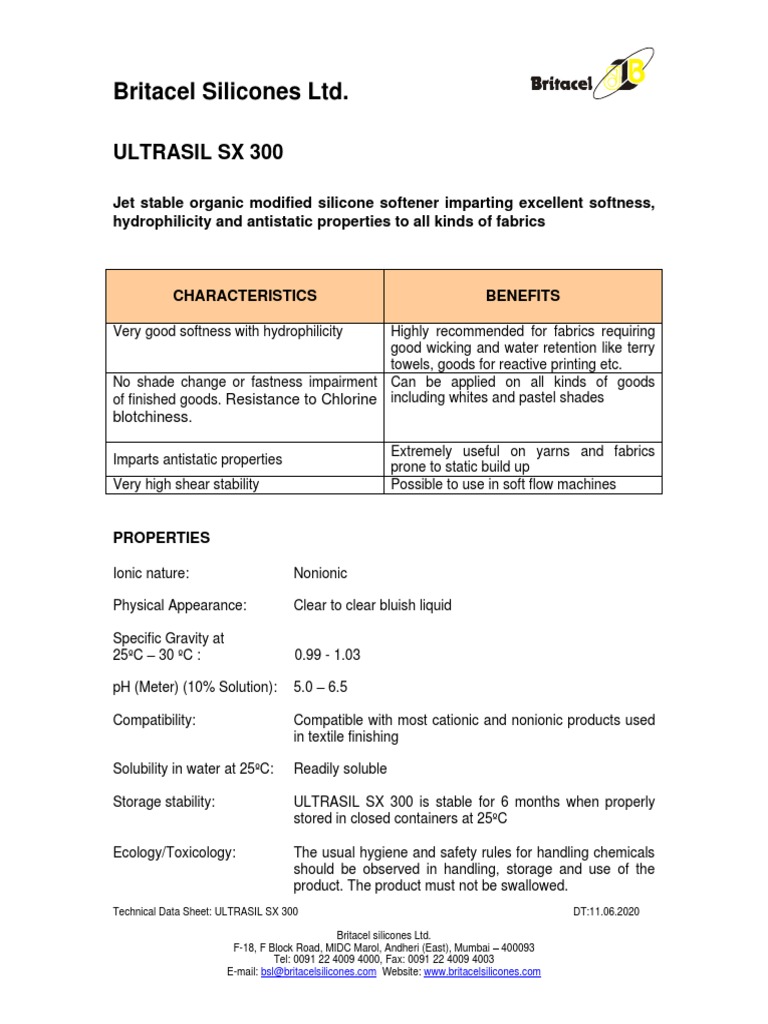 ULTRASIL SX 300_TDS | PDF