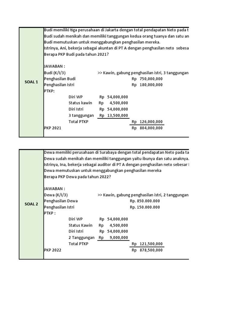 Contoh Jawab Soal Tugas Perpajakan Pdf