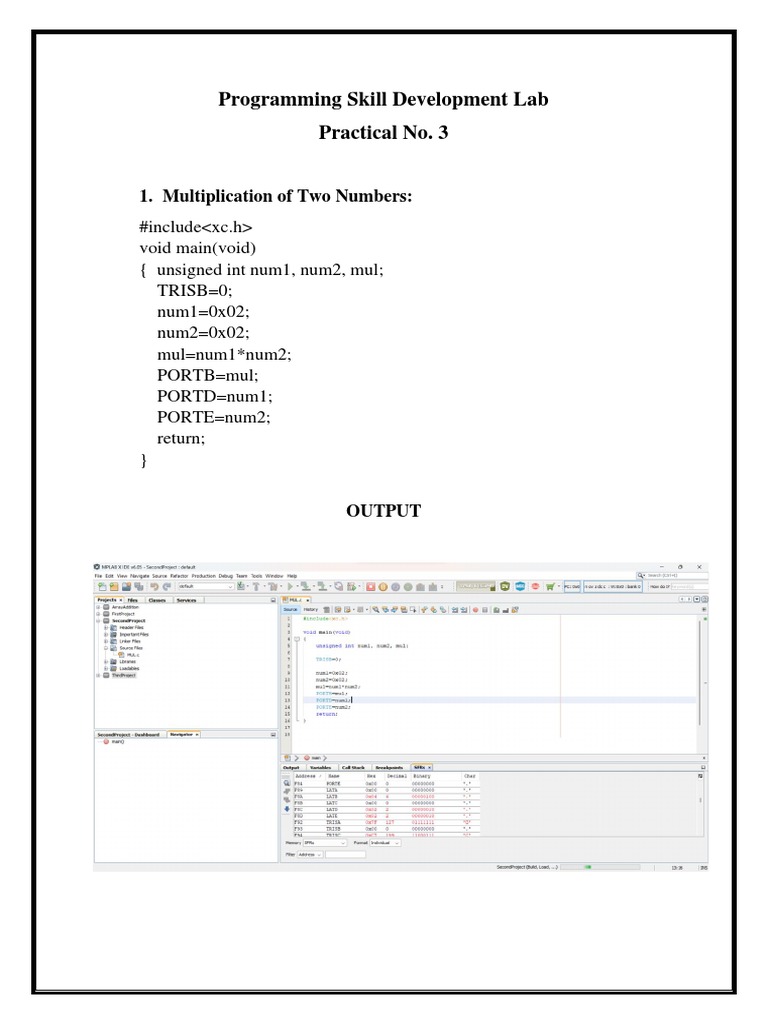 Programming Skill Development Lab Pr3 | PDF
