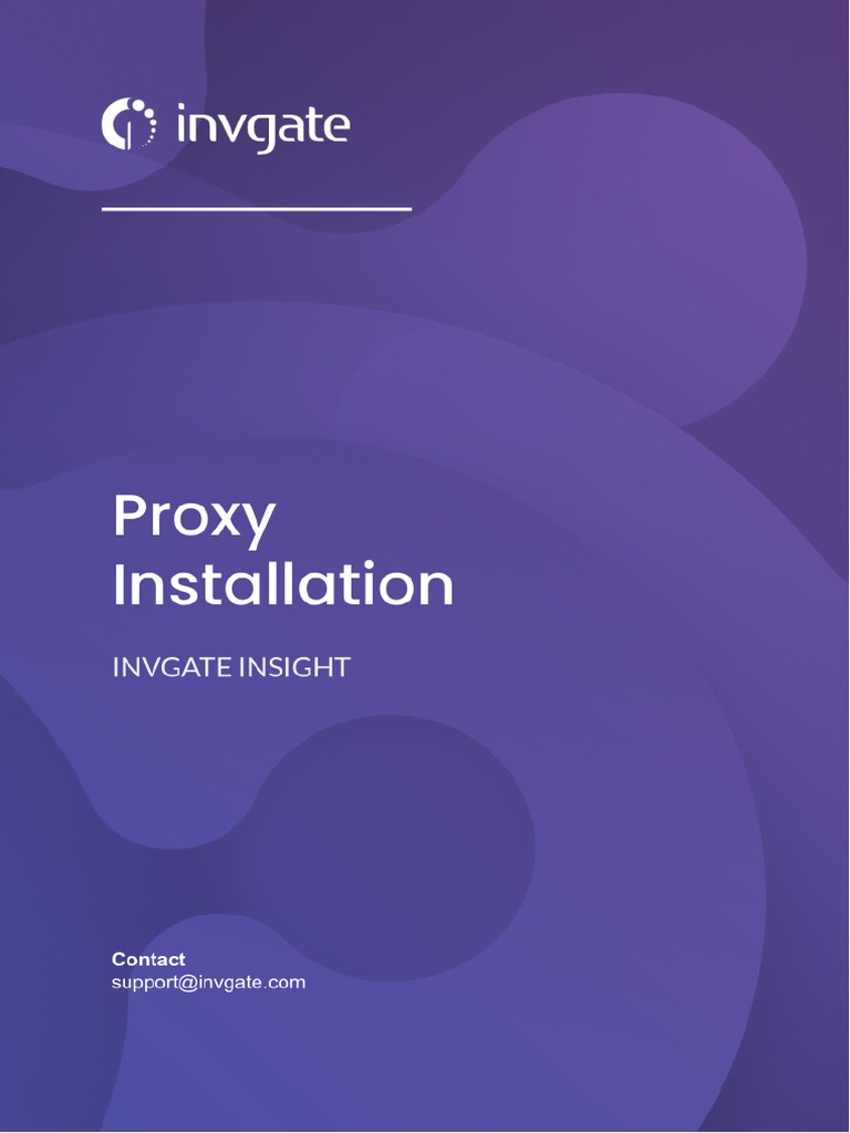 (EDITABLE EN) InvGate Insight Proxy Installation v3 | PDF | Proxy Server | Microsoft Windows