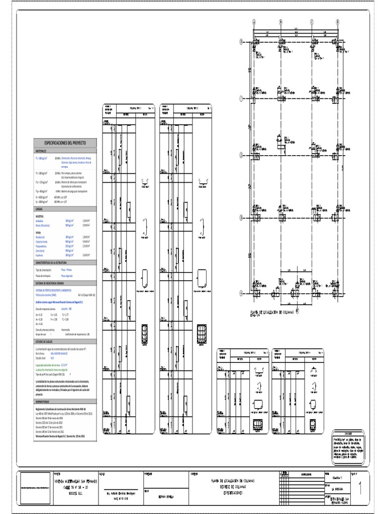 Estructurales San Fernando V3-PL-01 | PDF