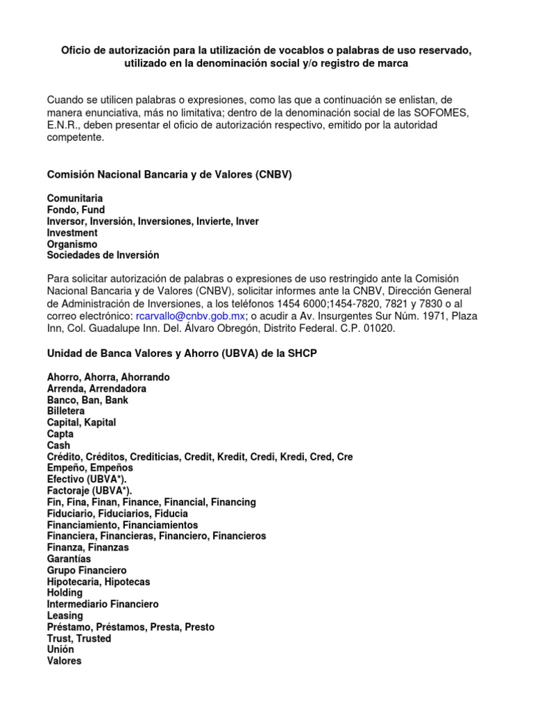 REQ Oficiopalabrasreservadas | PDF