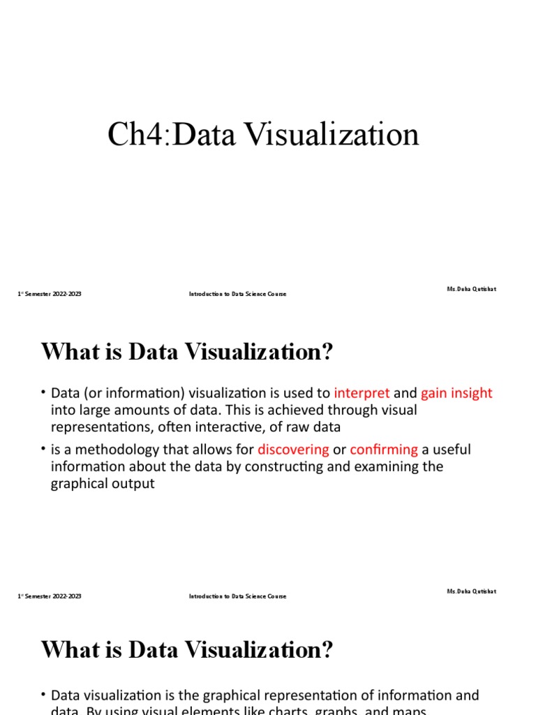 CH 4 Data Visualization | PDF | Data | Data Analysis