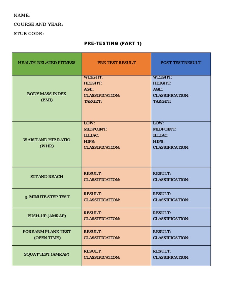 PRE-TESTING-FORM-TEMPLATE | PDF