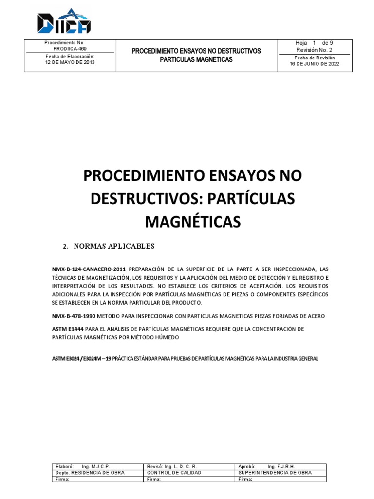 Procedimiento 469 Ensayos No Destructivos | PDF