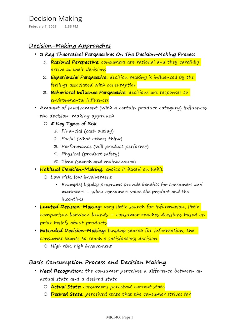 Decision Making | PDF