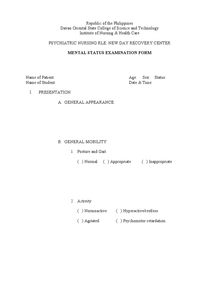 MSE FORM | Abnormal Psychology | Medical Ethics