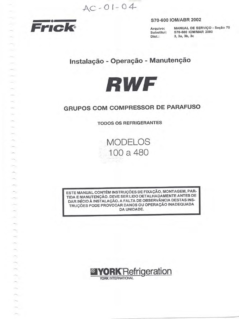 Compressor Frick York AC 01 04 | PDF