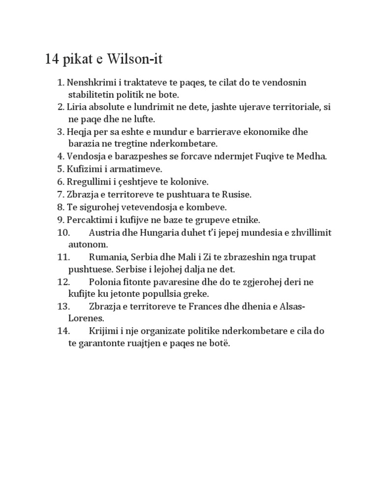 14 Pikat e Wilson | PDF