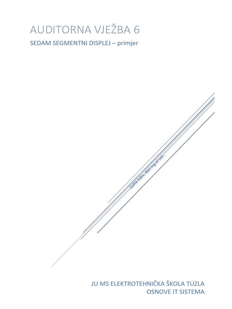 AV6 - Sedam Segmentni Displej - Zadaci Za Vjezbu | PDF