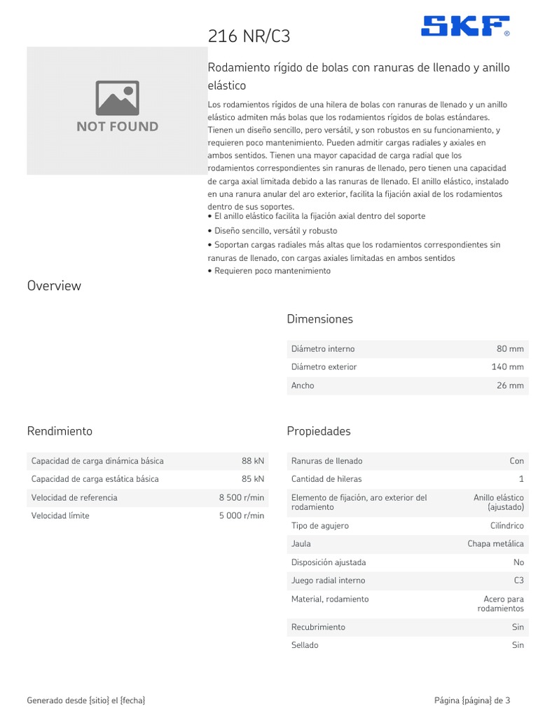 SKF 216 NR - C3 Specification | PDF | Red mundial | Internet y web