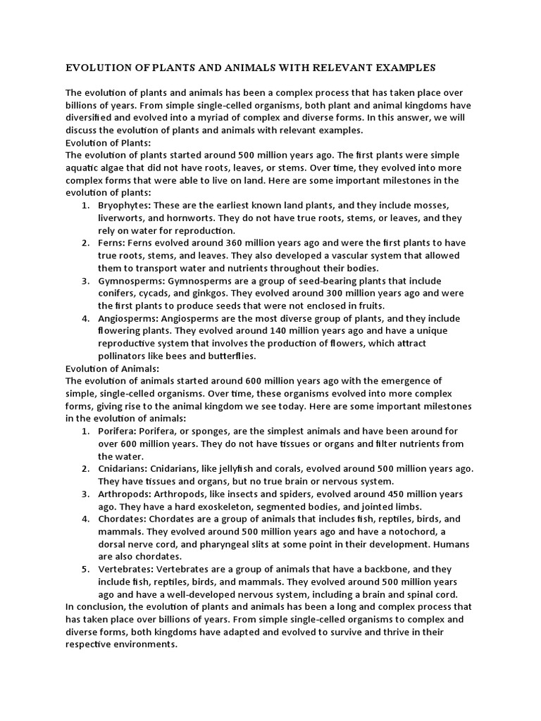 Biogeography Evolution of Plants and Animals | PDF