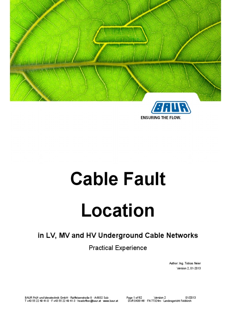 Cable Fault Location in LV, MV, HV Networks | PDF | Electrical ...