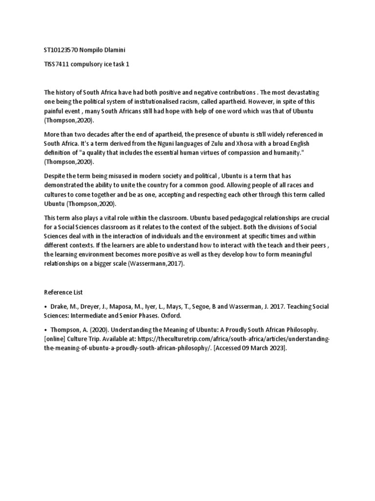 Tiss7411 Compulsory Ice Task 1 | PDF | History