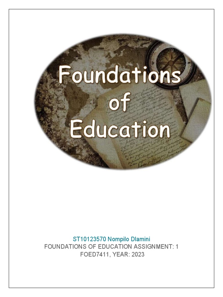 Foed Assignment 1 Descargar Gratis Pdf Idealism Teachers
