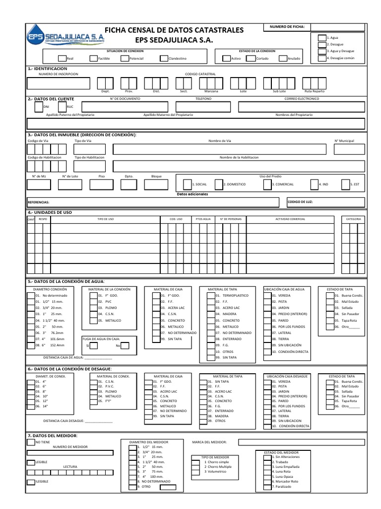 Ficha Catastral de Sedajuliaca (2021 V.05) | PDF