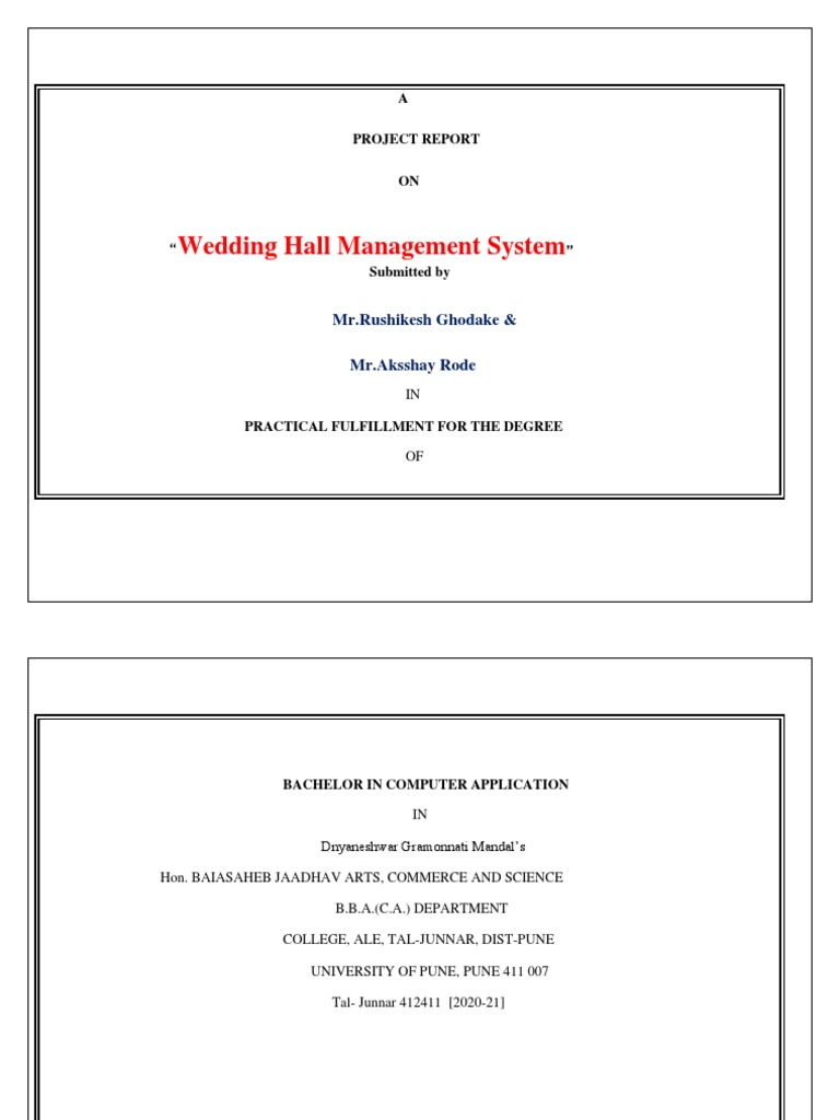 Wedding Management System Update PDF | PDF | User Interface | Computer ...