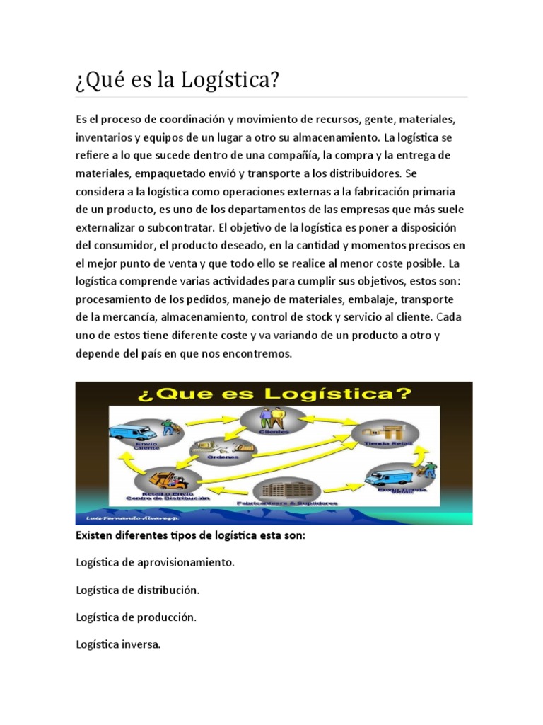 Que Es La Logistica | PDF