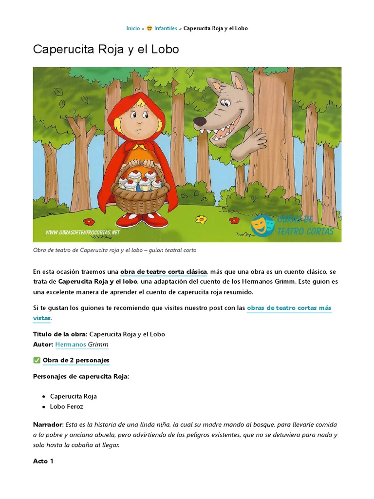 Caperucita Roja y El Lobo | PDF | Caperucita Roja