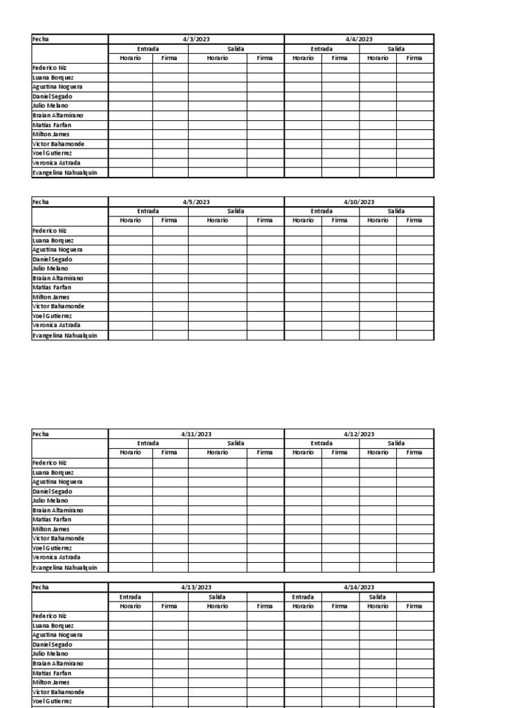 Modelo de Planillas | PDF