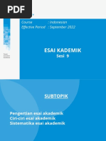 Esai Akademik | PDF