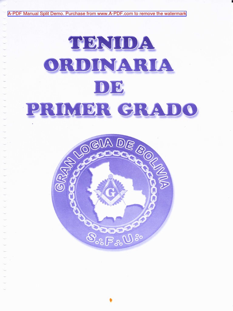 Tenida Ordinaria De1er Grado | PDF | El esoterismo | Masonería