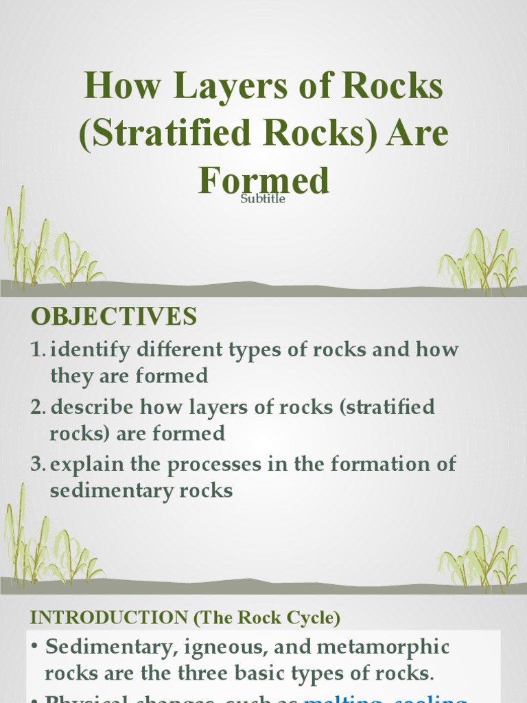 Melc 9 Stratification of Rocks | PDF | Rock (Geology) | Sedimentary Rock