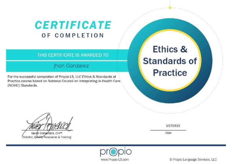 10 - 5 - 16333 - 1674862865 - Ethics Standards Certificate | PDF ...