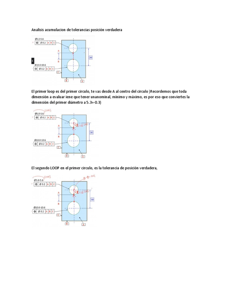 Analisis Acumulacion de Tolerancias Posición Verdadera Geometrico | PDF