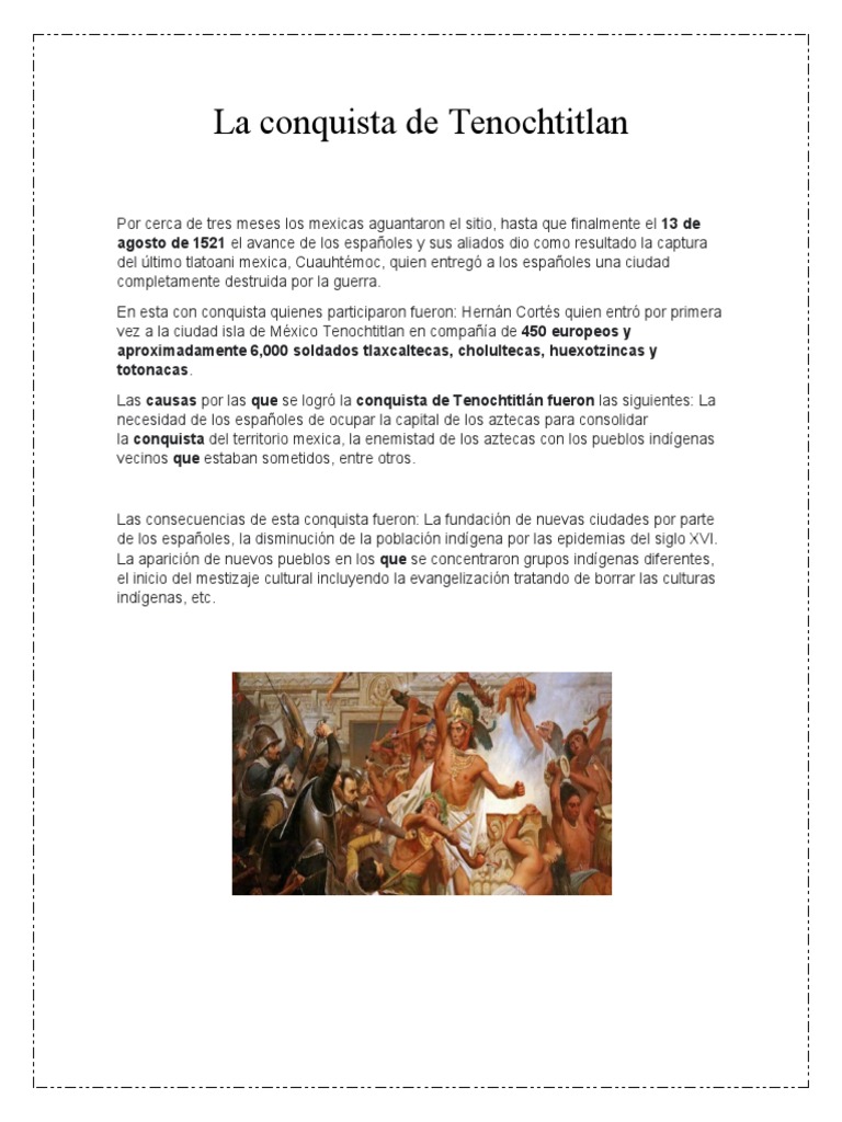 La Conquista de Tenochtitlan | PDF