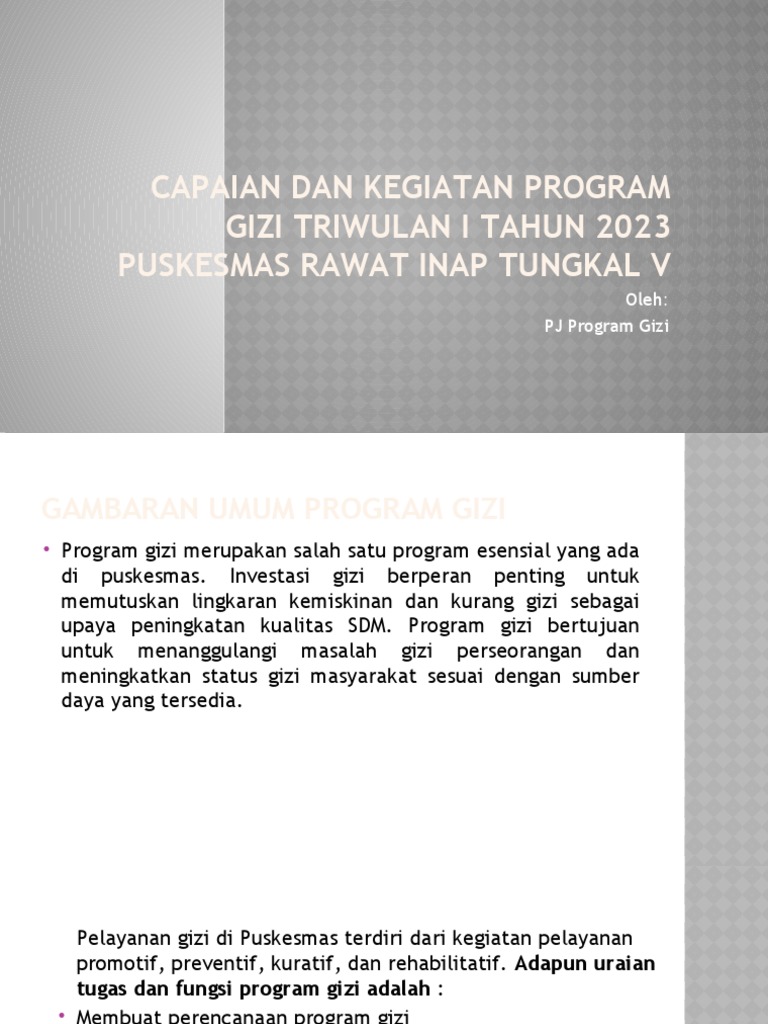 Program Gizi 2023 | PDF