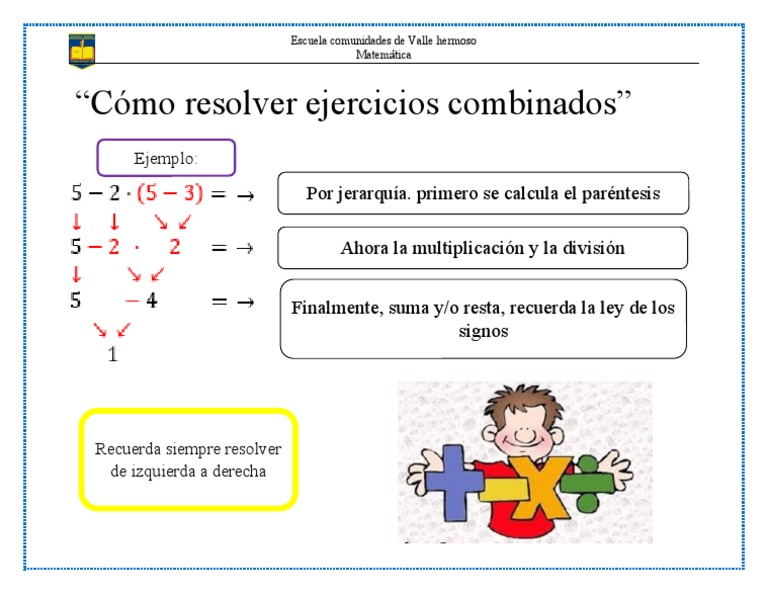 Cómo resolver ejercicios combinados | PDF