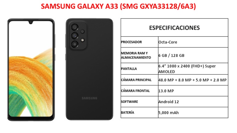 Ficha Técnica Samsung A33 | PDF