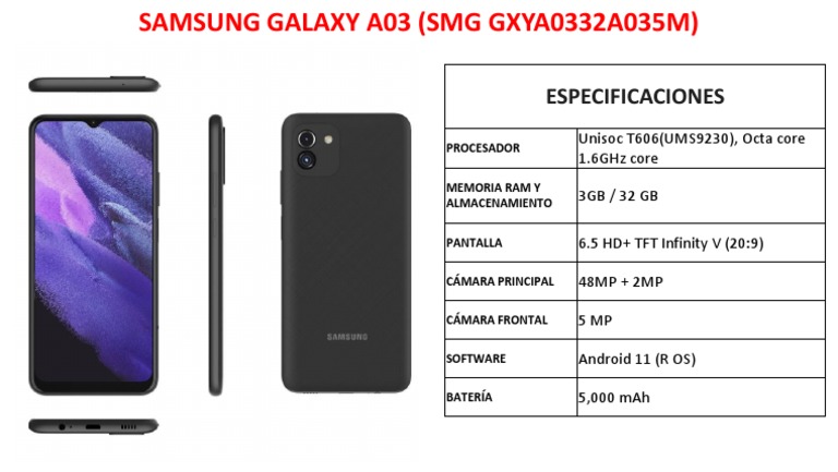 Ficha Técnica Samsung A03 | PDF