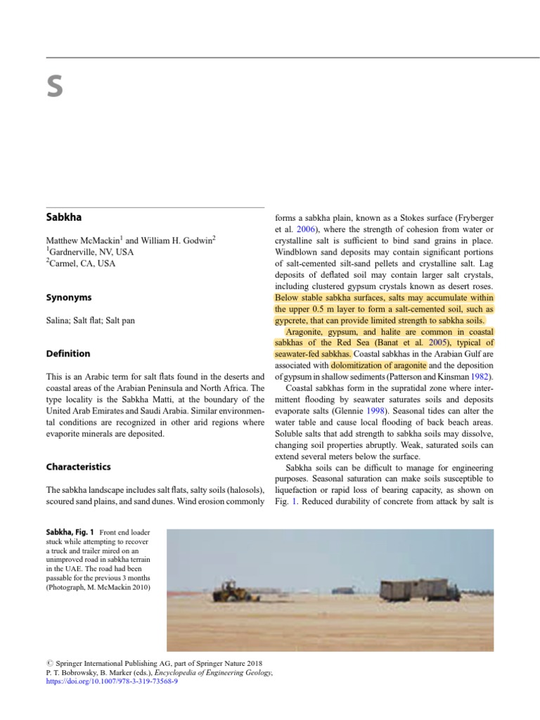 Definition of Sabkha | PDF | Porosity | Sand
